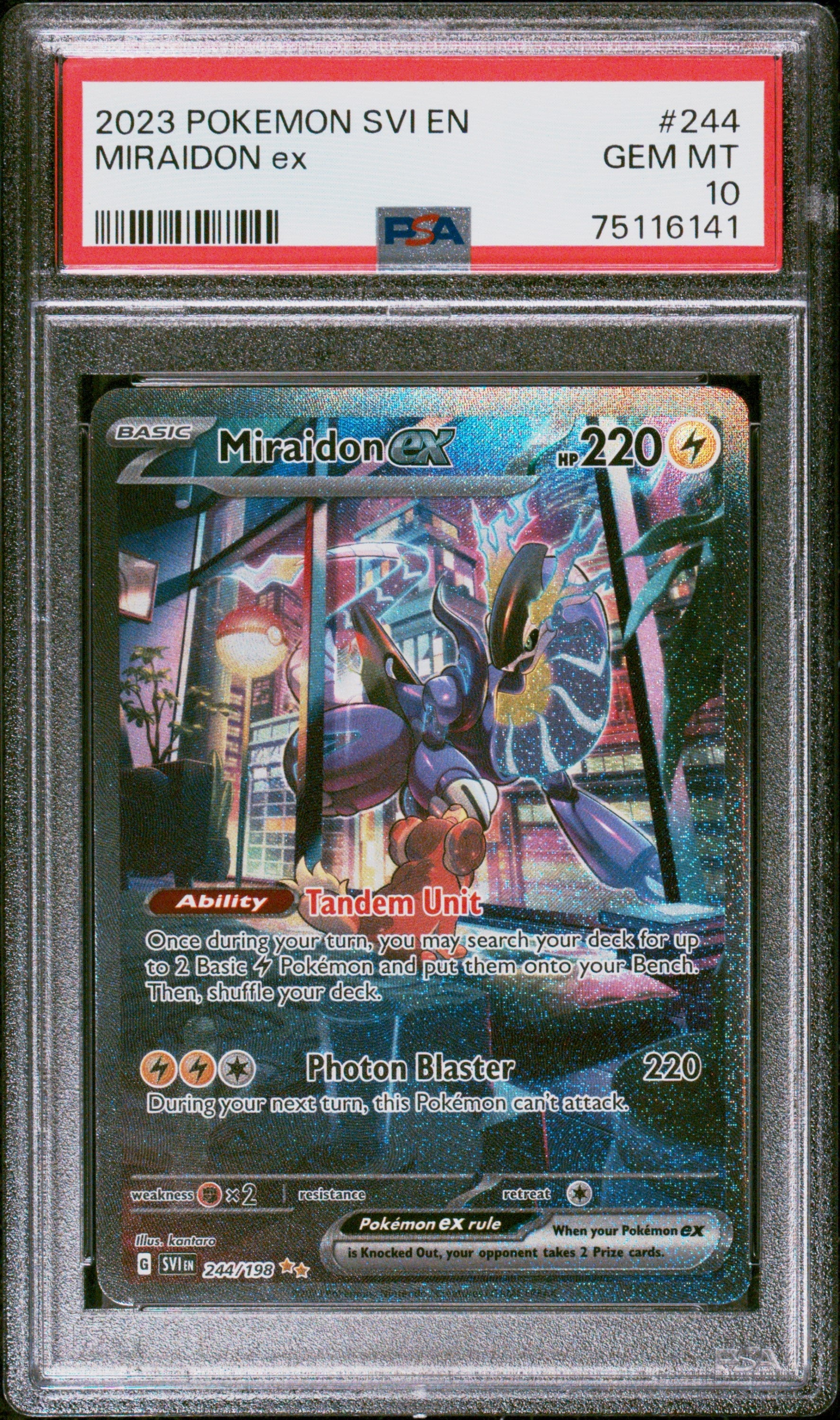 2023 Pokemon Svi En-Scarlet & Violet 244 Miraidon Ex Special ...