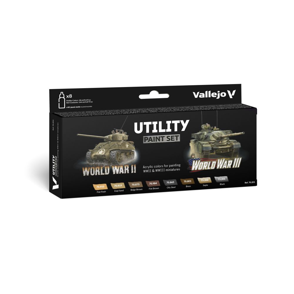 Vallejo - Model Colour - Utility Paint Set Wwii & Wwiii WWII 6 Colour ...