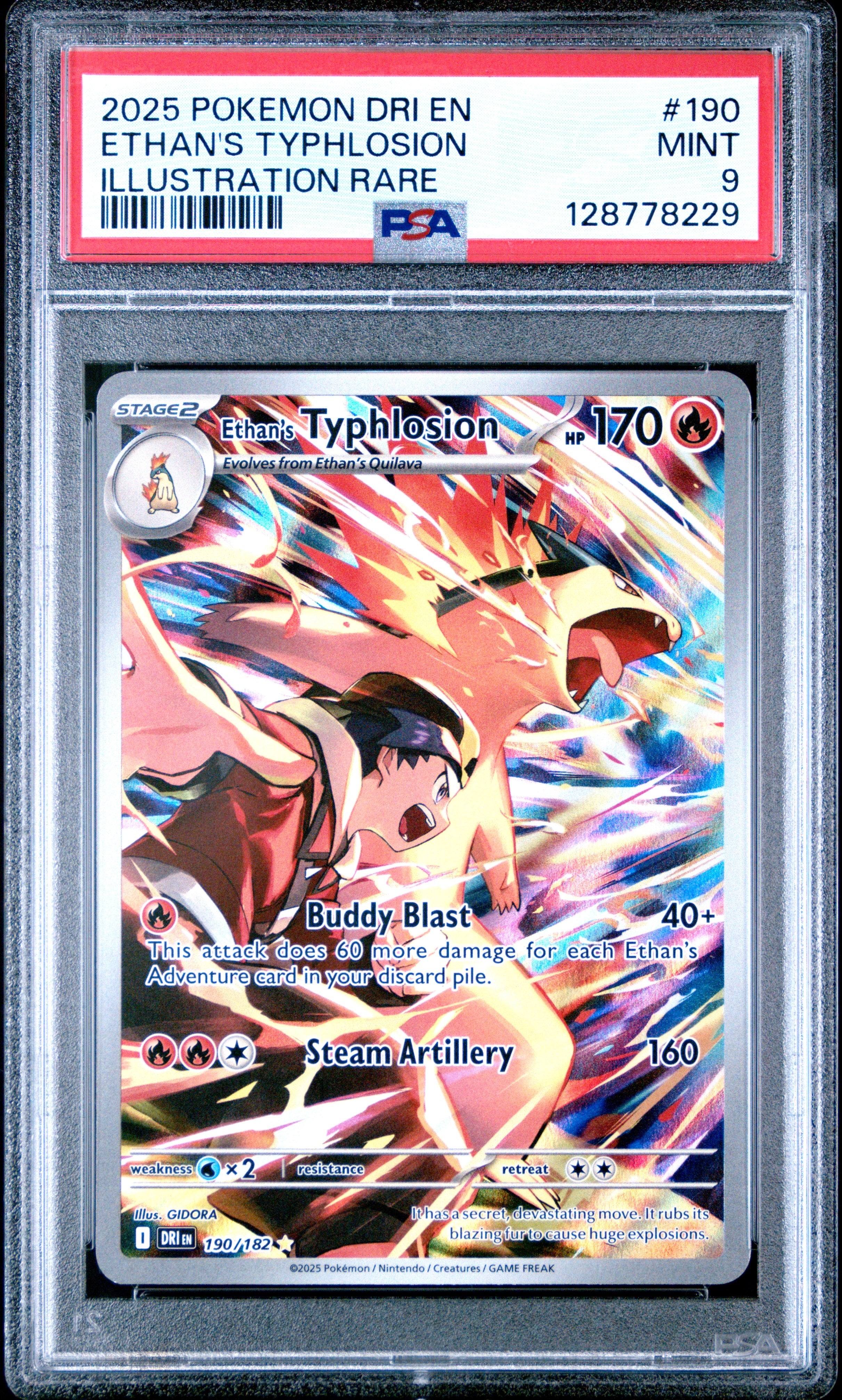 2025 Pokemon Dri En-Destined Rivals 190 Ethan's Typhlosion Illustration ...
