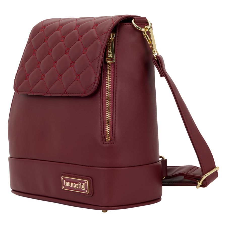 Loungefly - Red Pin Trader Convertible Mini Backpack & Crossbody Bag ...