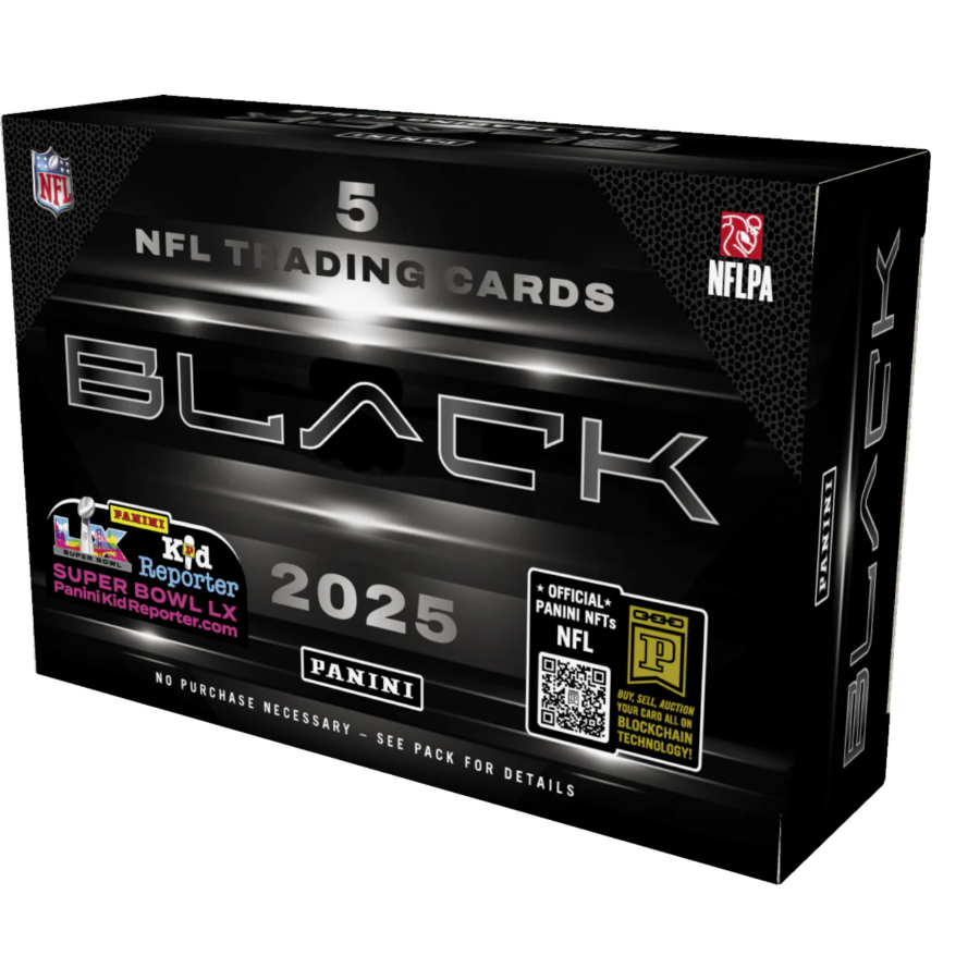 NFL - 2025 Black Football Hobby Trading Cards (Display of 1) | Ozzie ...
