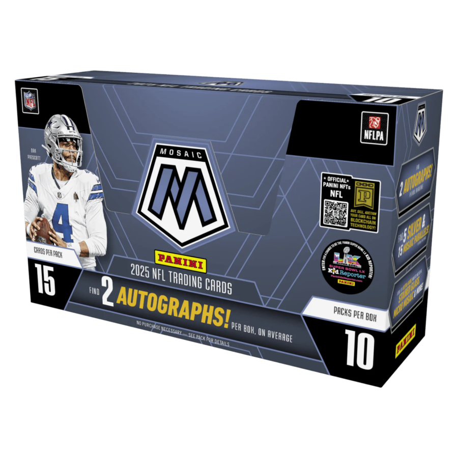 NFL - 2025 Mosaic Football Hobby Trading Cards (Display of 10) | Ozzie ...