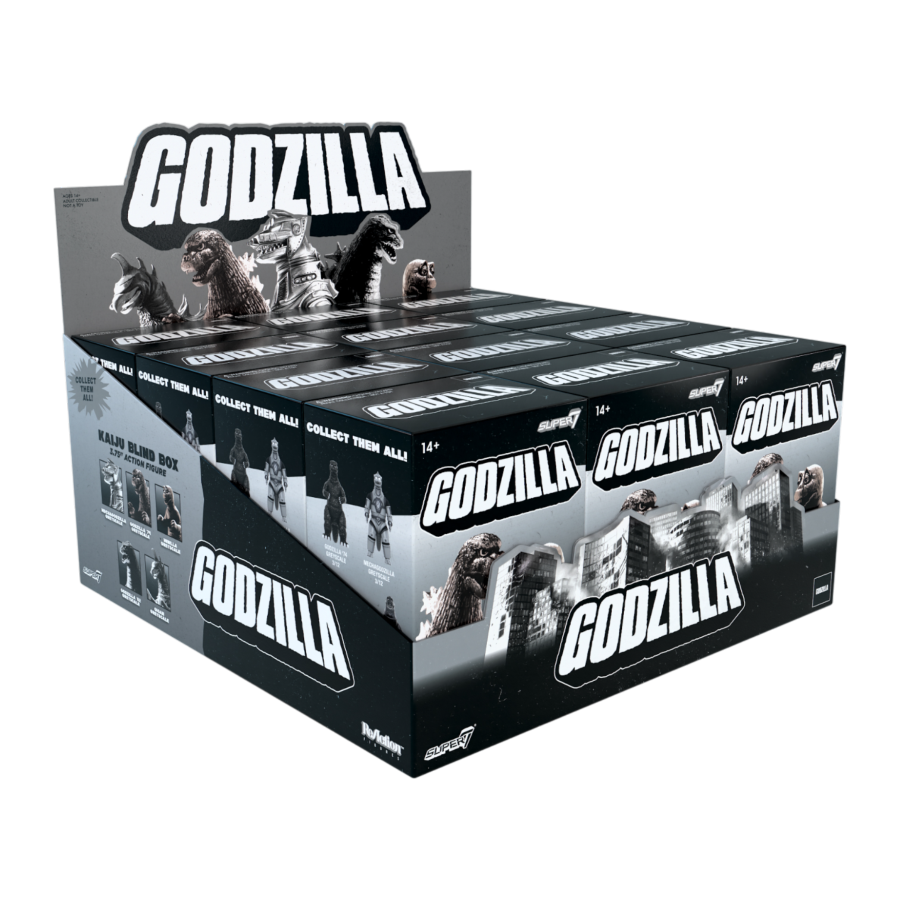 Godzilla - Silver Screen ReAction Blind Box (Display of 12) | Ozzie ...
