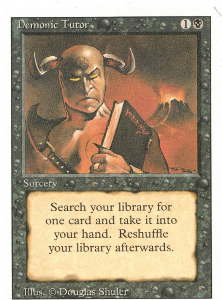 Demonic Tutor #105 Magic Revised (DAMAGED) | Ozzie Collectables