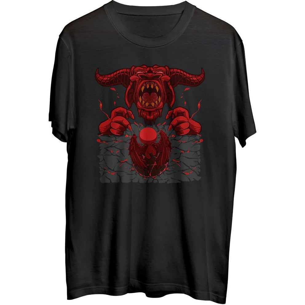 The Binding of Isaac - Isaac vs Satan T-Shirt (Large) | Ozzie Collectables