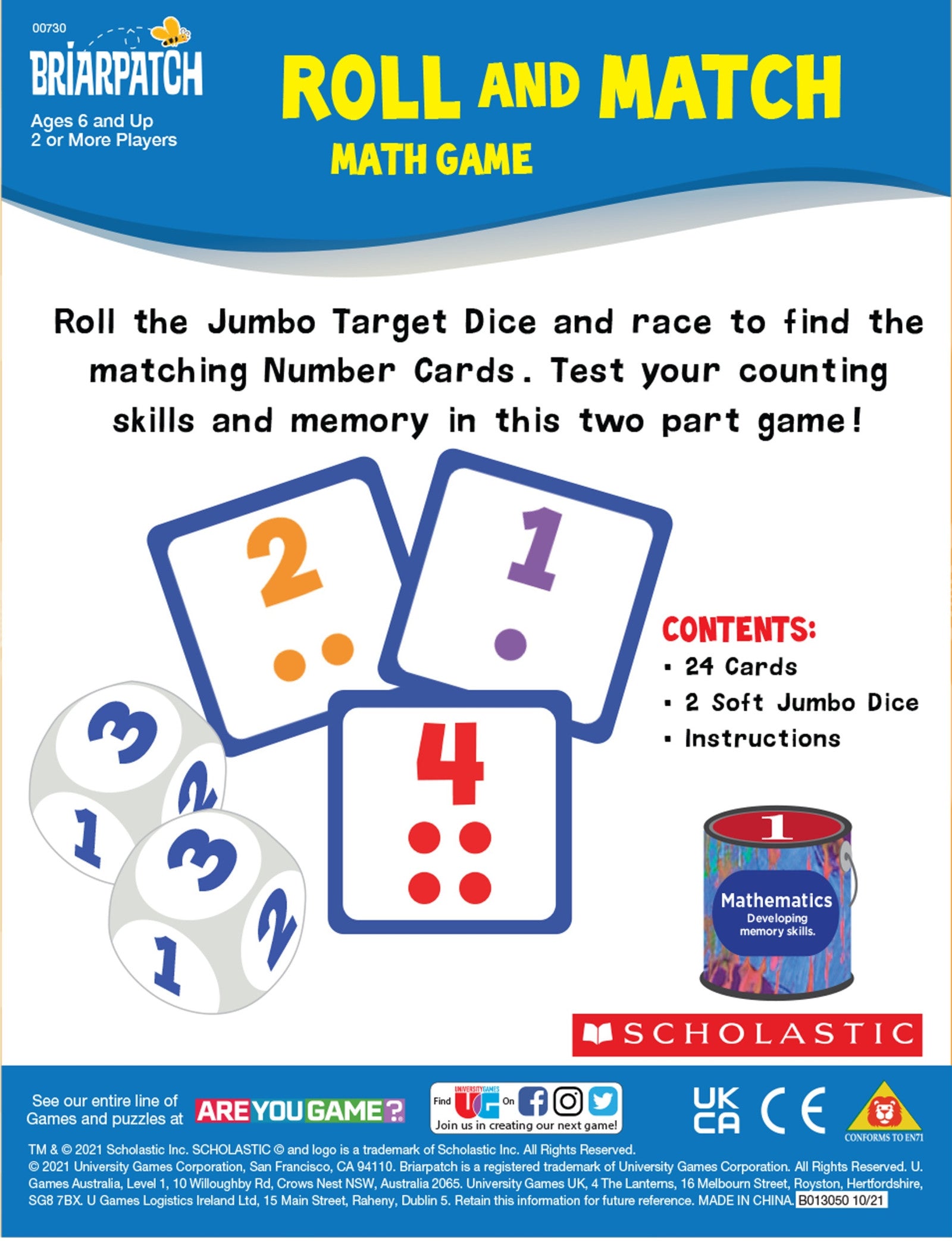 Scholastic: Roll and Match Game | Ozzie Collectables